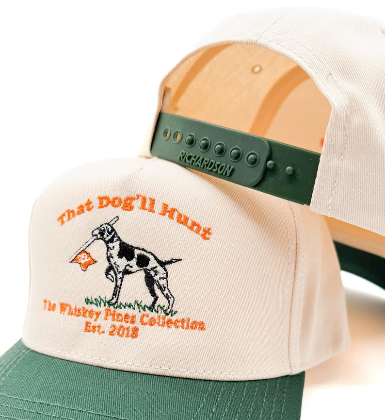 That Dog'll Hunt - Bird Dog Embroidered Golf Hat: Whiskey Pines ...