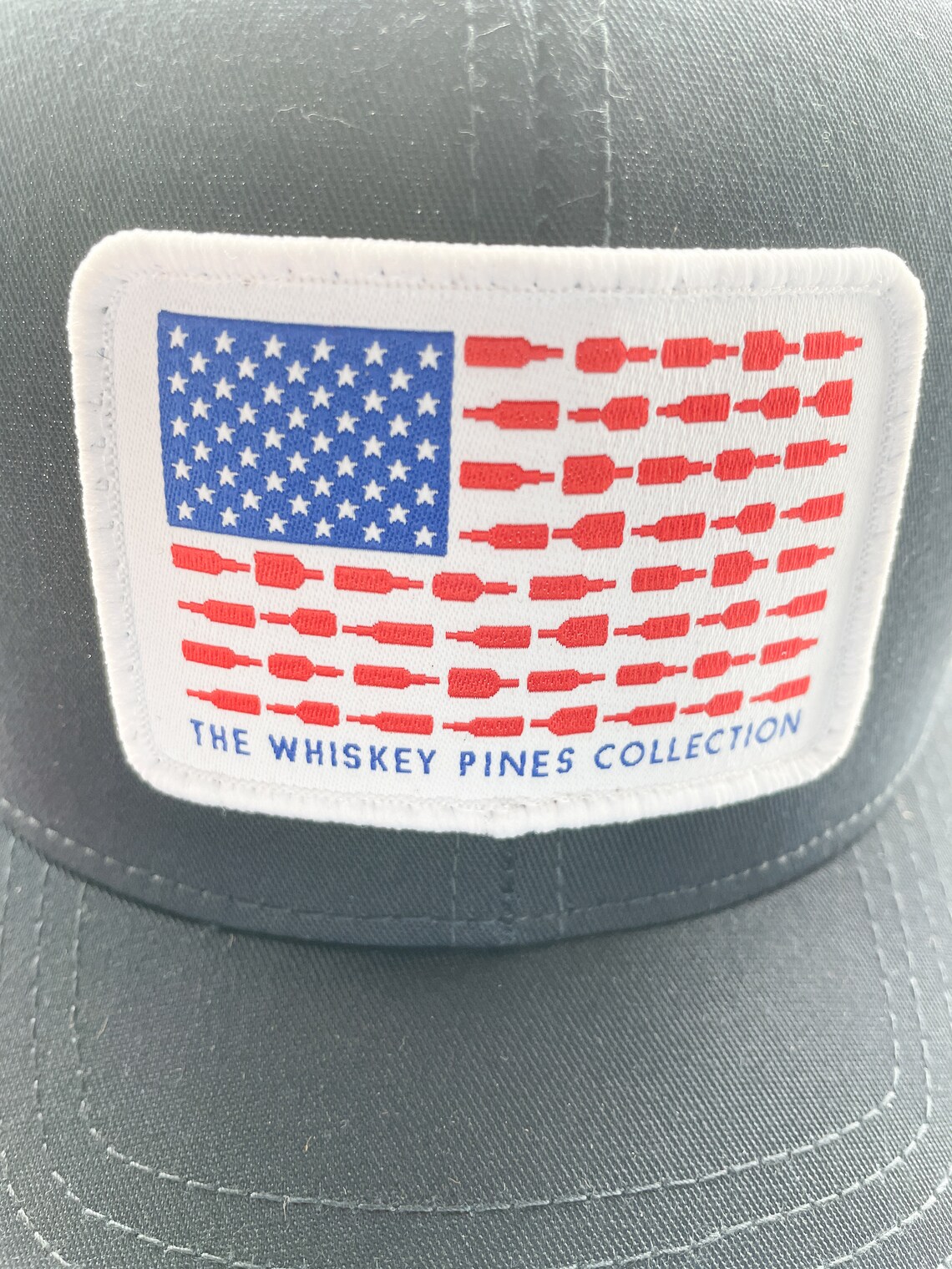 Whiskey Flag Trucker Hat - Navy Snapback, USA Design - Etsy