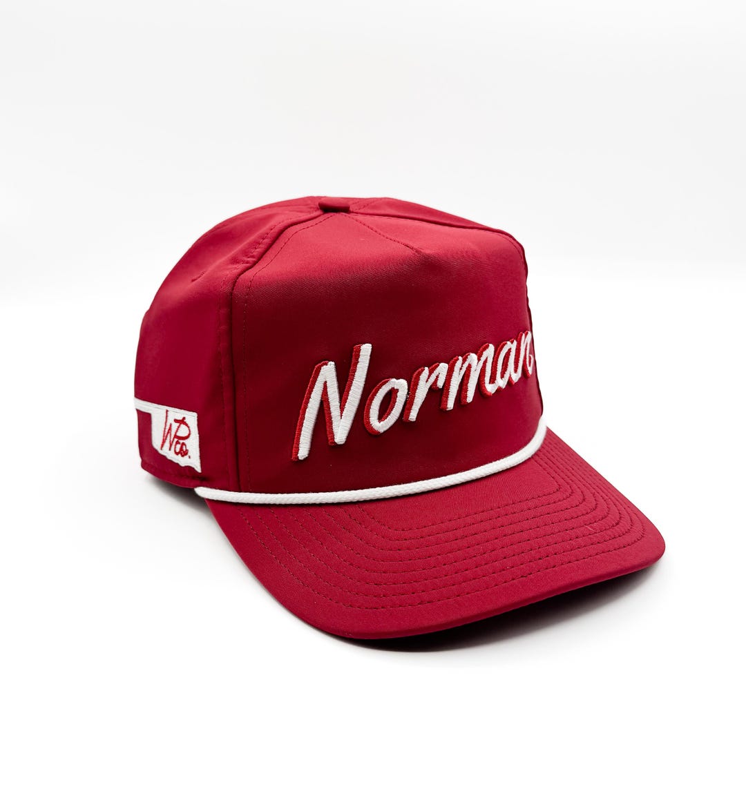 Crimson "norman, Ok" Rope Hat: 3D Embroidery - Oklahoma Sooners - Etsy