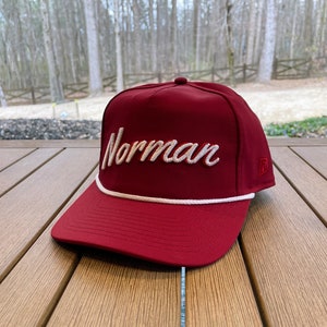 Crimson norman, Ok Rope Hat 3D Embroidery College Football Tradition ...