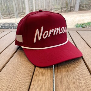 Crimson norman, Ok Rope Hat 3D Embroidery College Football Tradition ...