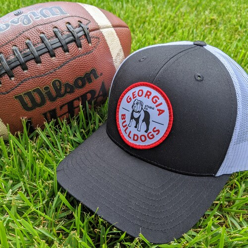 Georgia Leather Patch Hat Go Dawgs Georgia Nation - Etsy