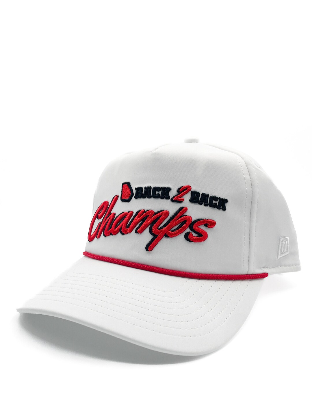 White "back 2 Back" Rope Hat | 3D Embroidery | College Football ...