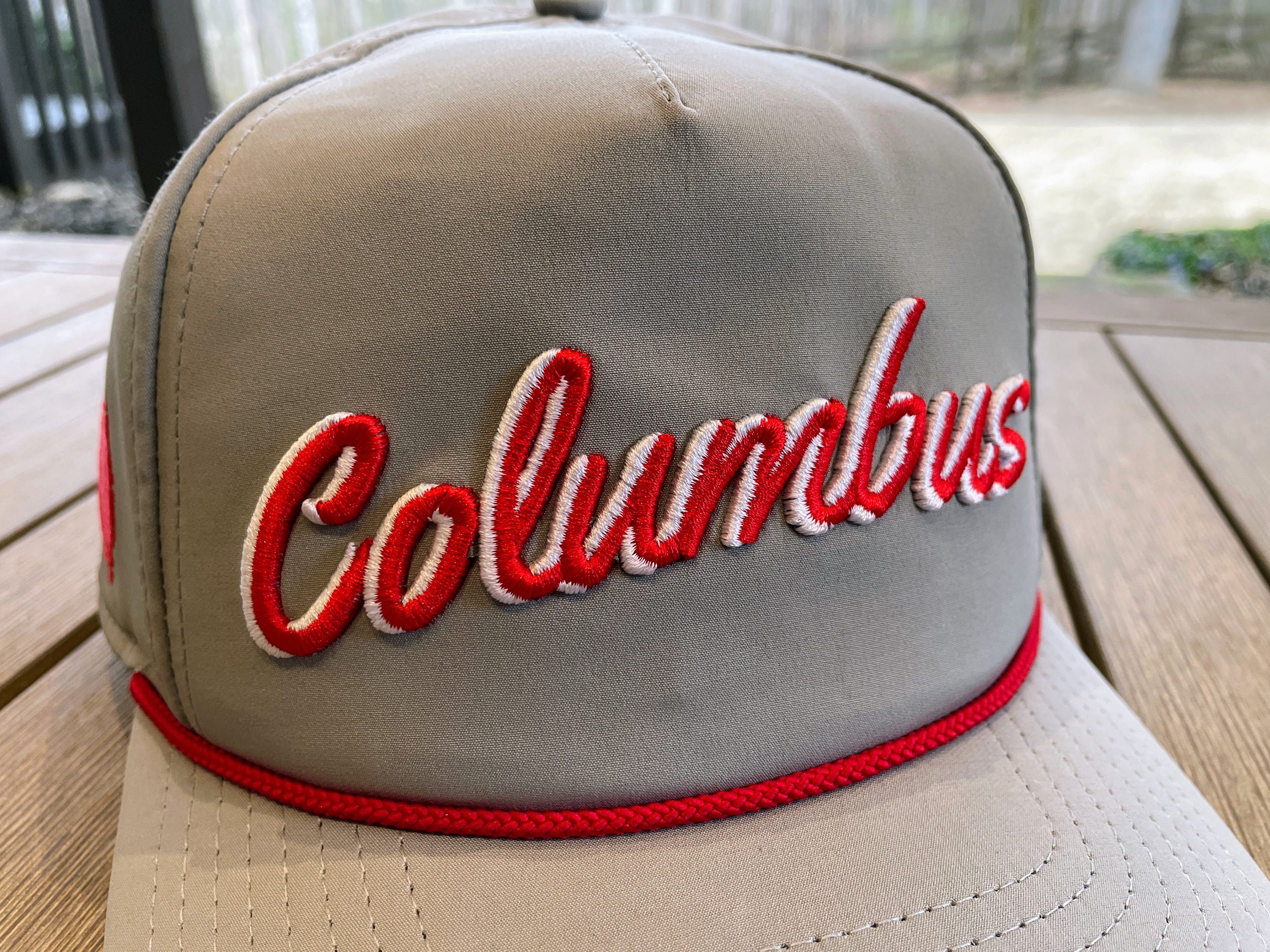 Columbus OH Rope Hat: 3D Embroidery, Ohio State Buckeye Whiskey Pines ...