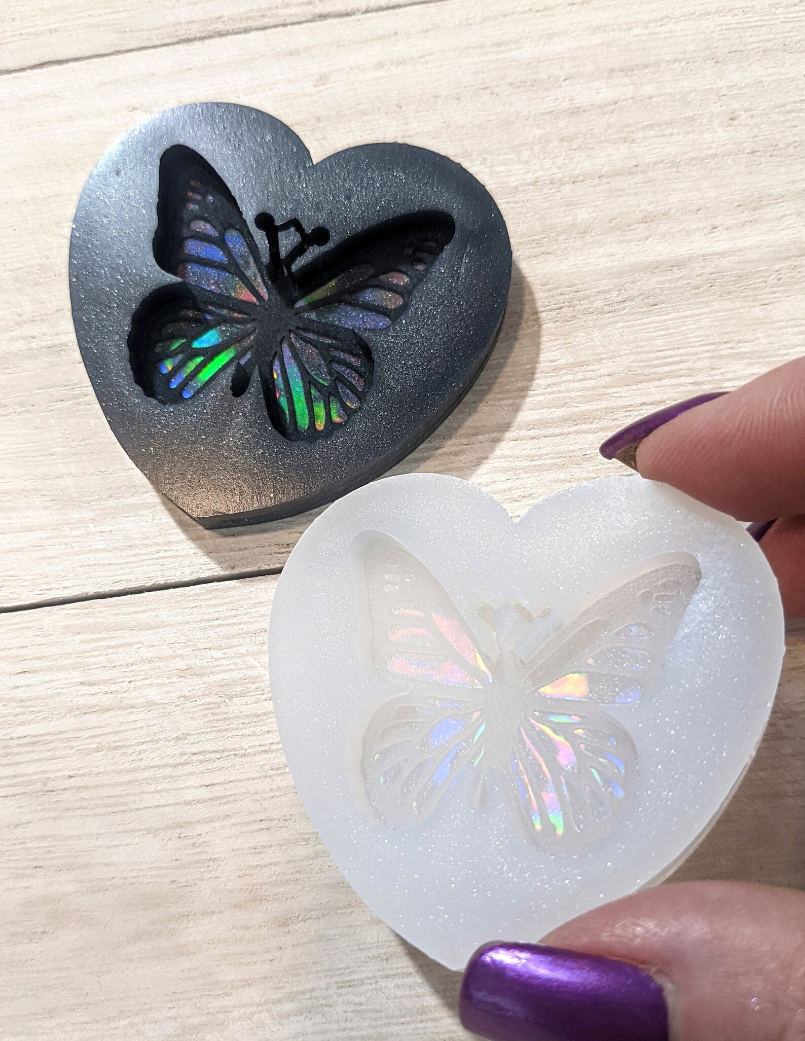 Holographic Monarch Butterfly Silicone Pendant Mold / Resin Mold - Etsy