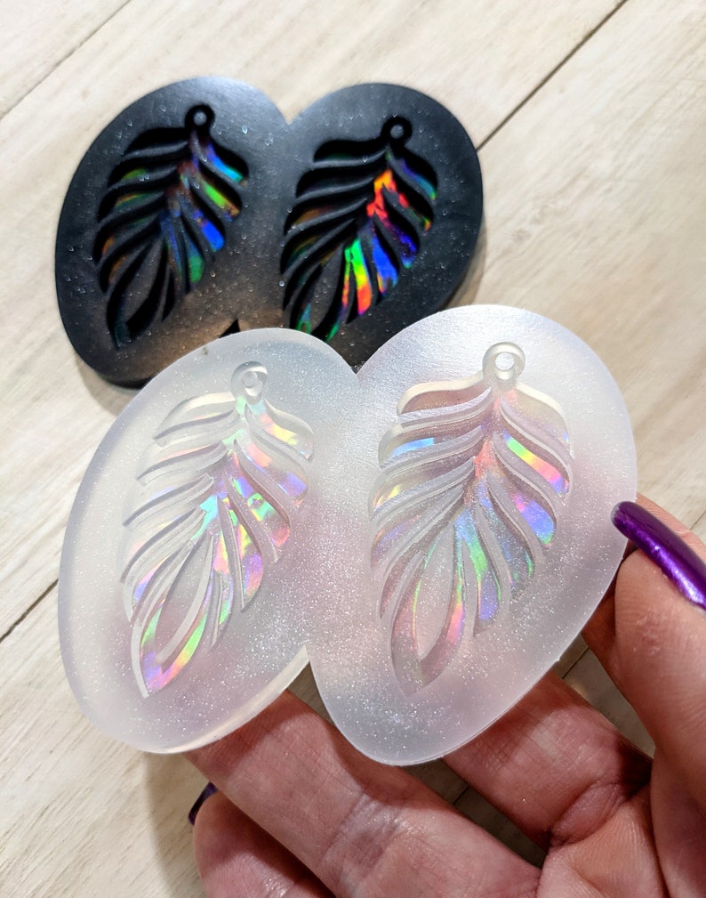 Holographic Monstera Leaf Silicone Mold: Resin Earring, Pendant - Etsy