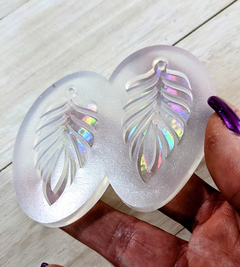 Holographic Monstera Leaf Silicone Mold: Resin Earring, Pendant - Etsy