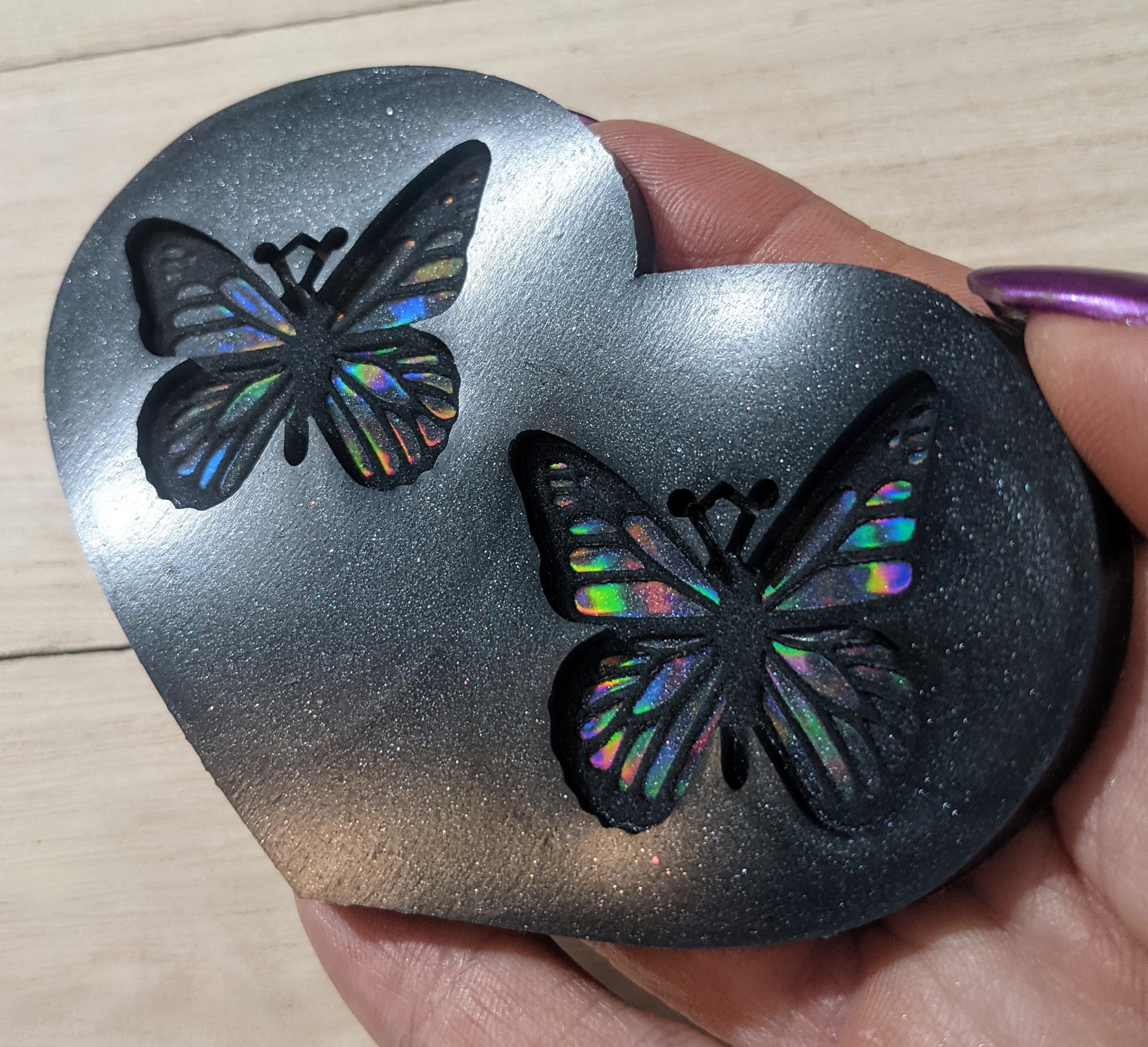 Holographic Monarch Butterfly Silicone Earring Mold / Resin Mold - Etsy
