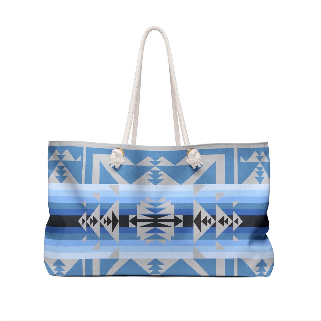 Beautiful Beadwork in Blues Design, Weekender Bag - Etsy