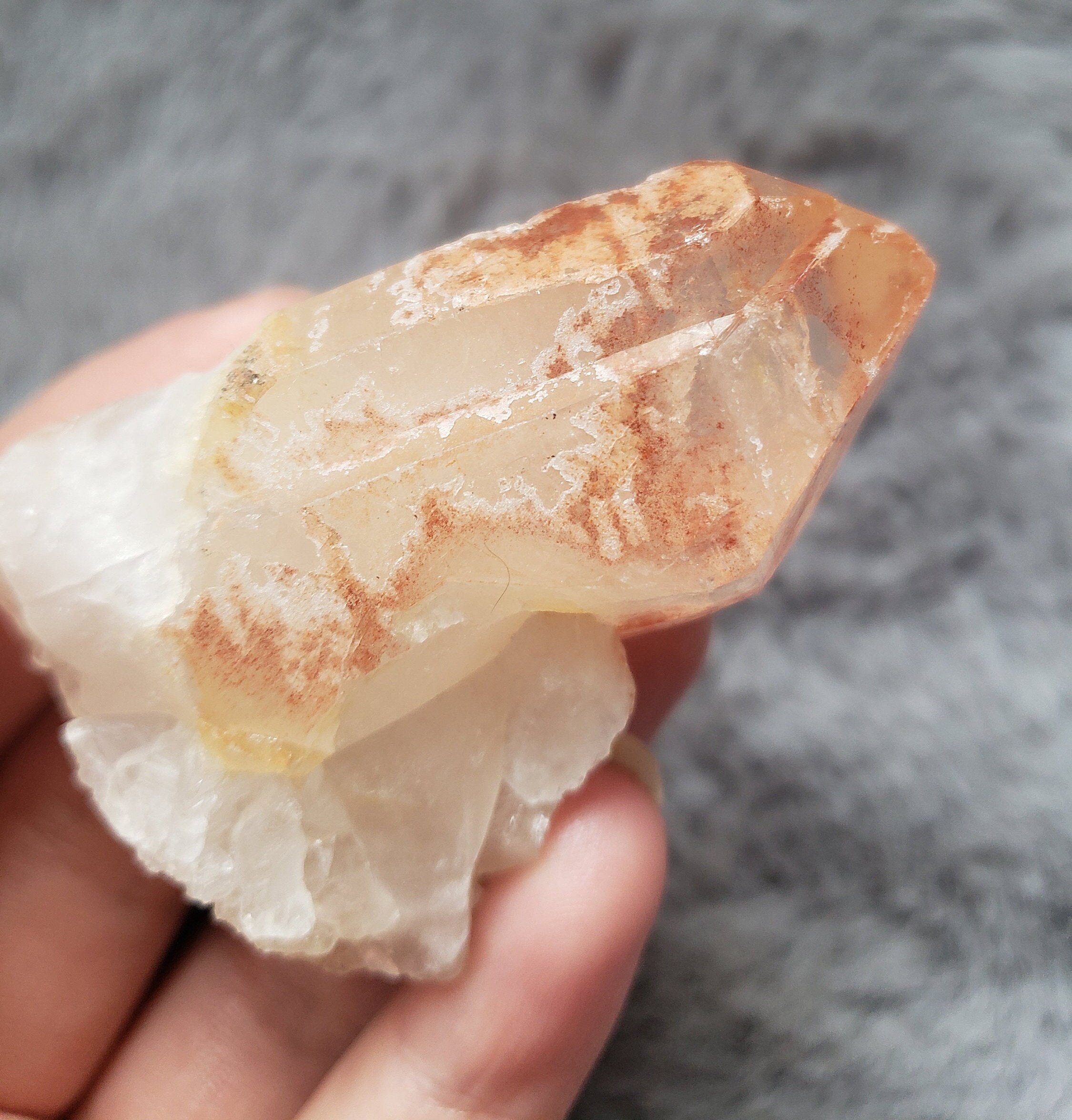 Beautiful Red Iron Stained Quartz Crystal Specimen | Etsy