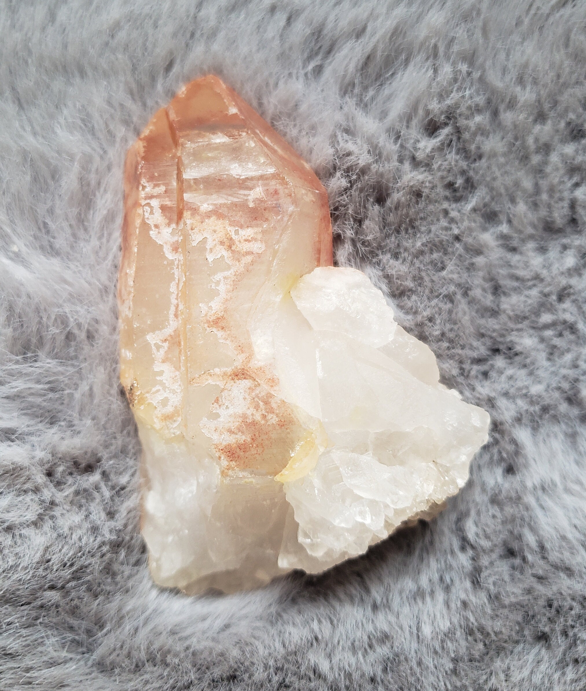 Beautiful Red Iron Stained Quartz Crystal Specimen | Etsy