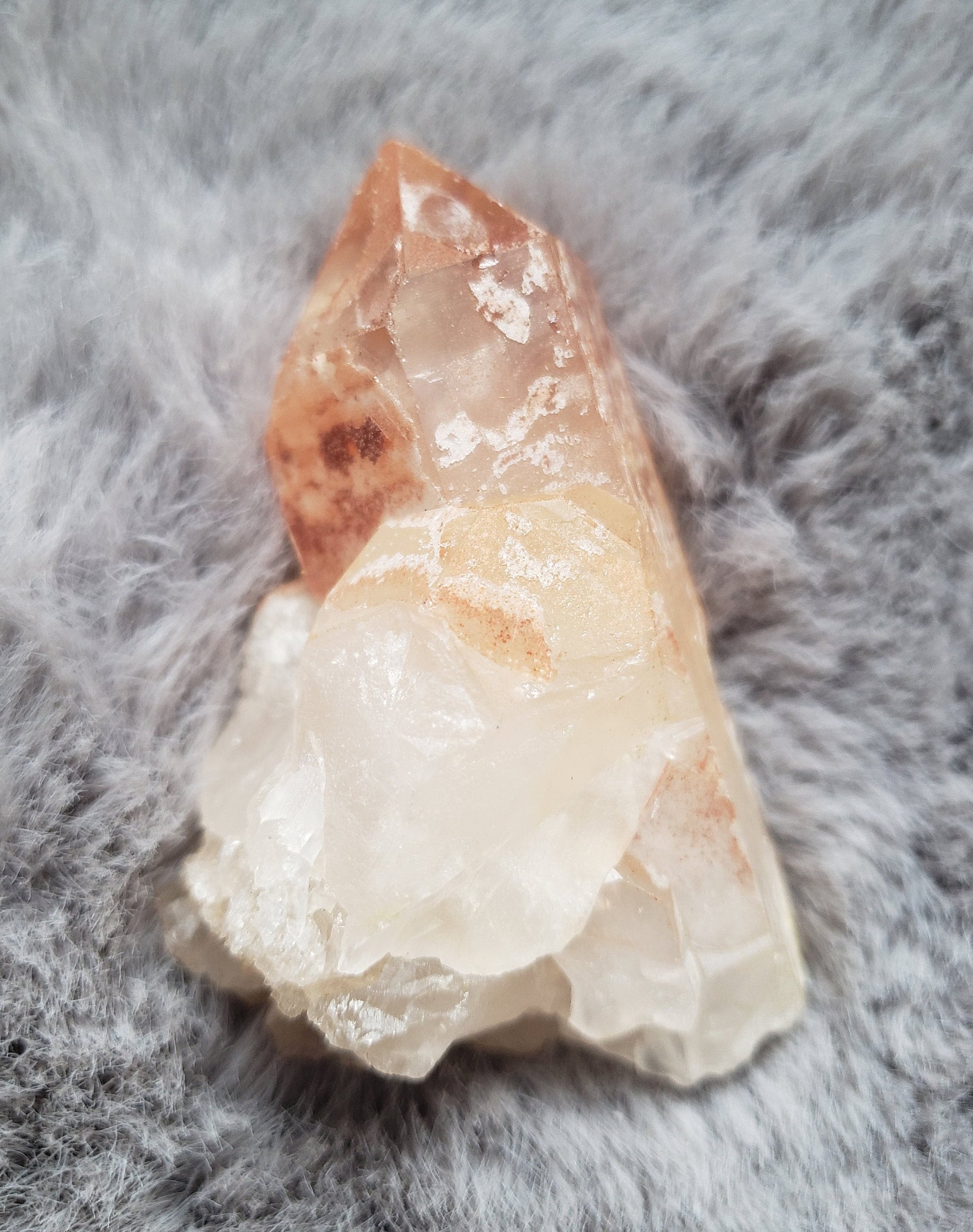 Beautiful Red Iron Stained Quartz Crystal Specimen | Etsy