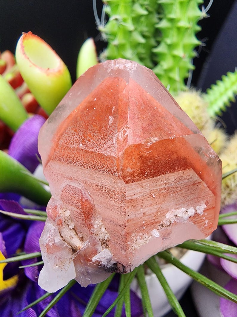 Red Hematite Phantom Quartz Crystal From Zimbabwe - Etsy