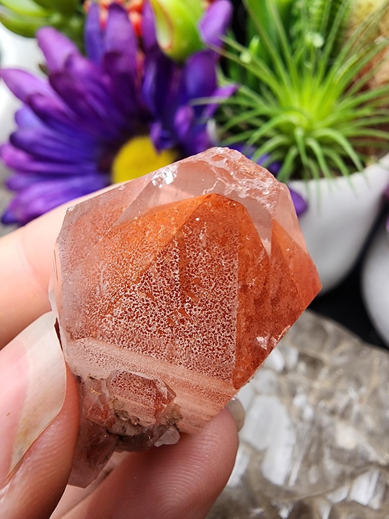 Red Hematite Phantom Quartz Crystal From Zimbabwe - Etsy