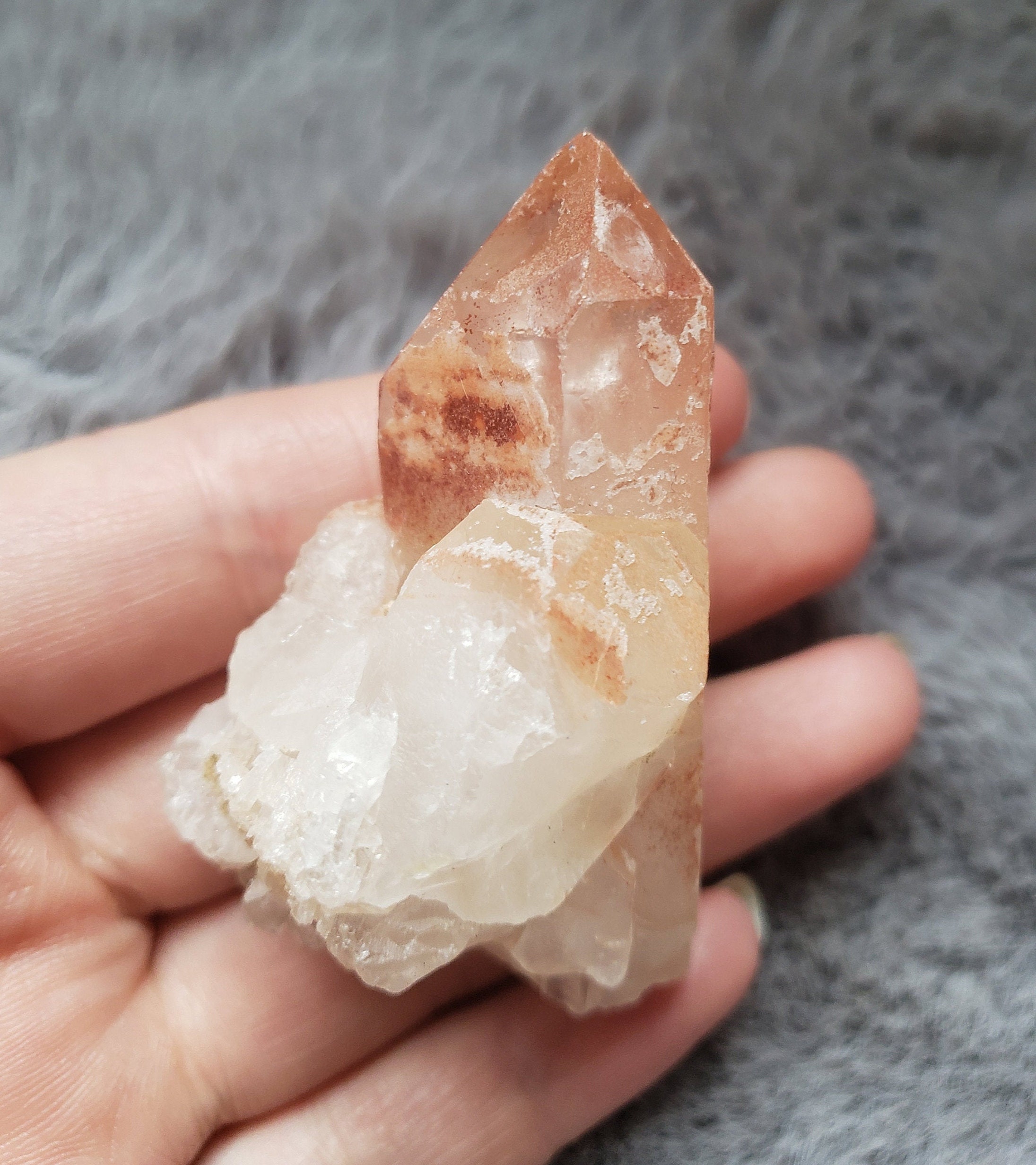Beautiful Red Iron Stained Quartz Crystal Specimen | Etsy