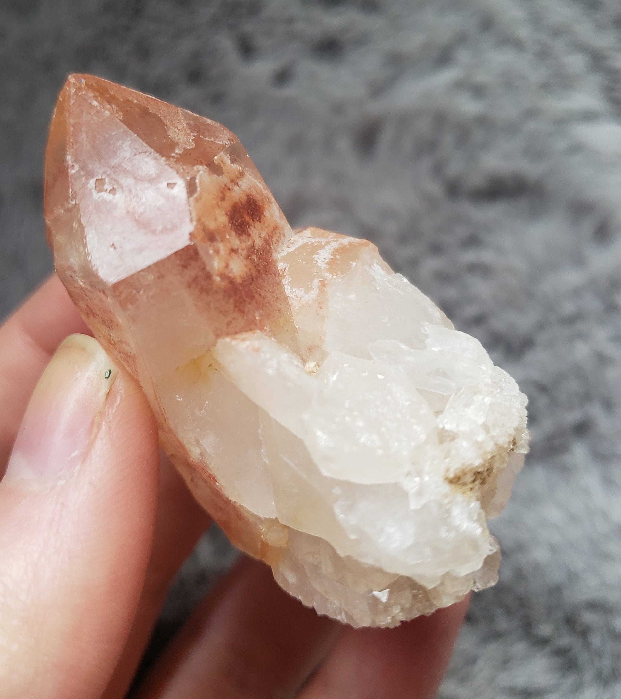 Beautiful Red Iron Stained Quartz Crystal Specimen | Etsy