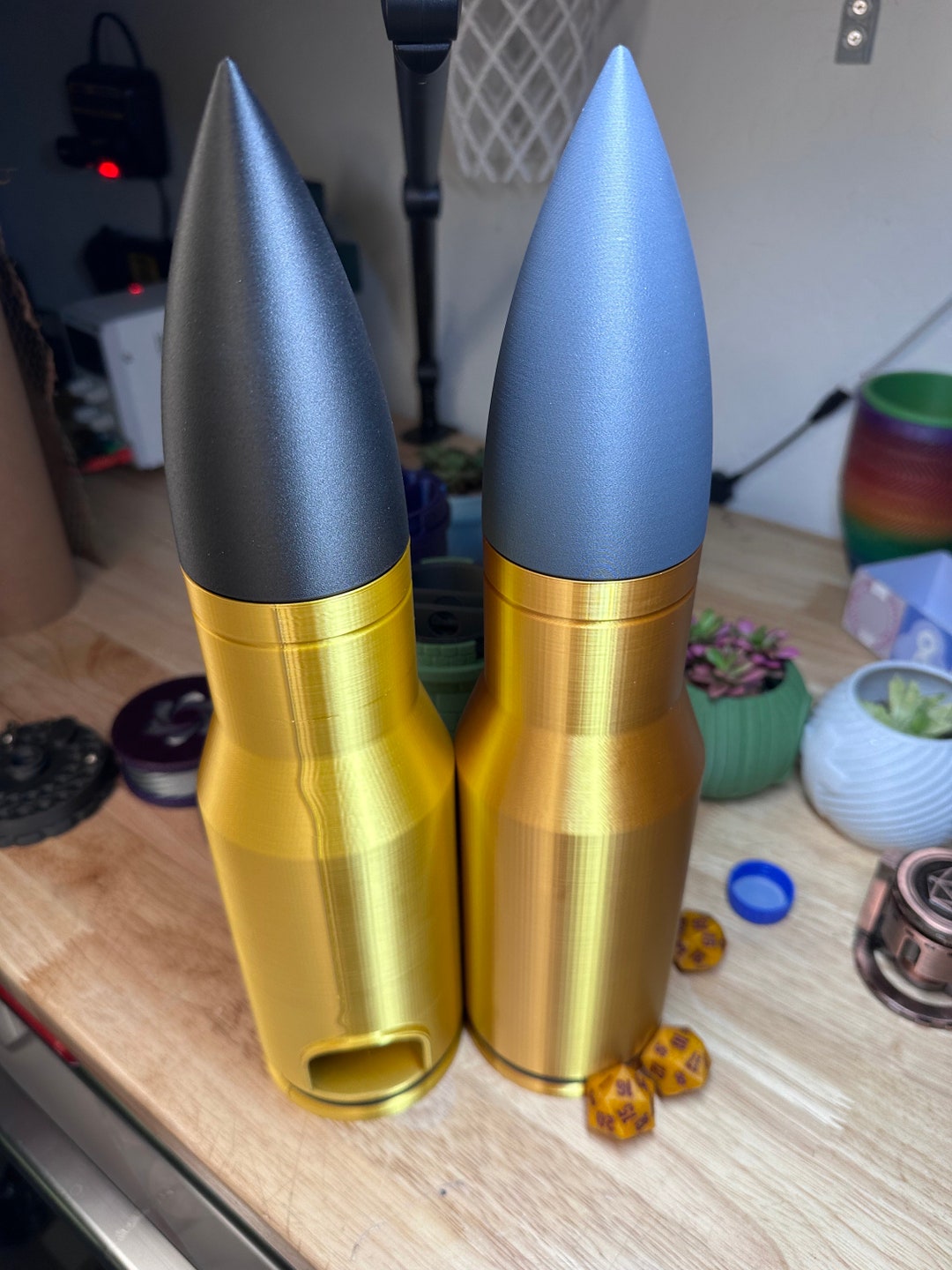 XL Realistic Artillery Shell Dice Tower and Dice Storage, Gifts for Him ...