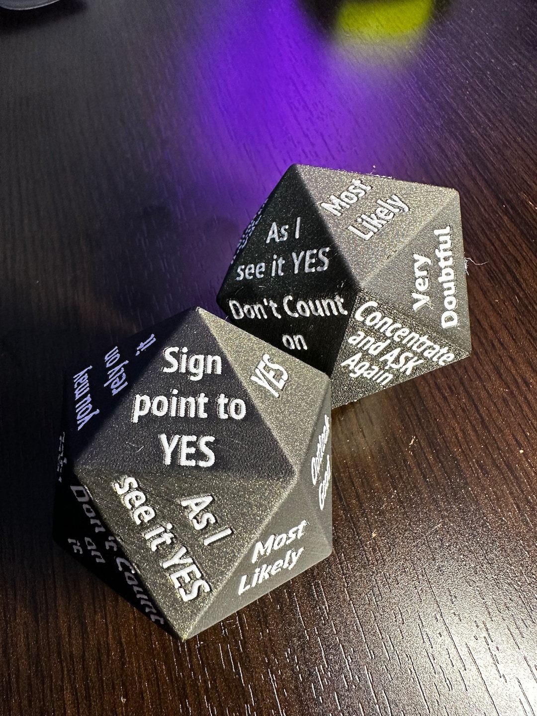 MAGIC Prediction DICE - 20 Sided Magic Ball Dice. Extra Large! - Etsy