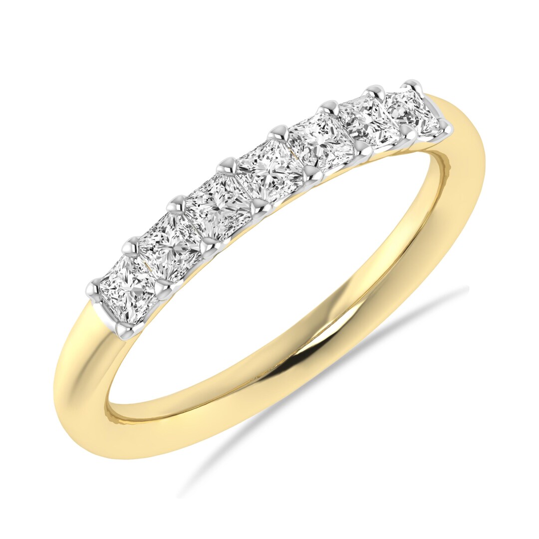 ALESSANDRA BETTINI® Women's Wedding Band, 0.70 Ctw Princess Cut Diamond ...
