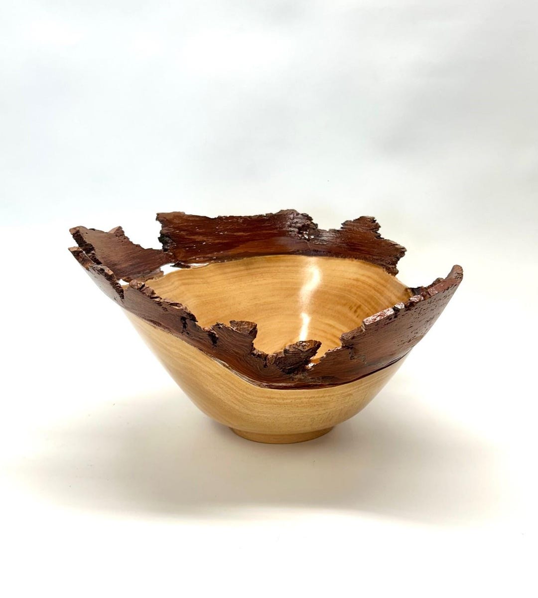 Live Edge Stone Pine Bowl - Etsy
