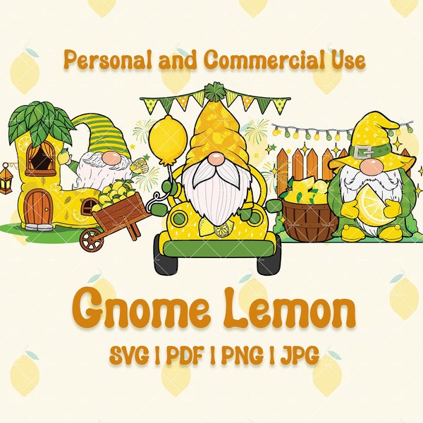 Lemon Gnome Svg - Etsy