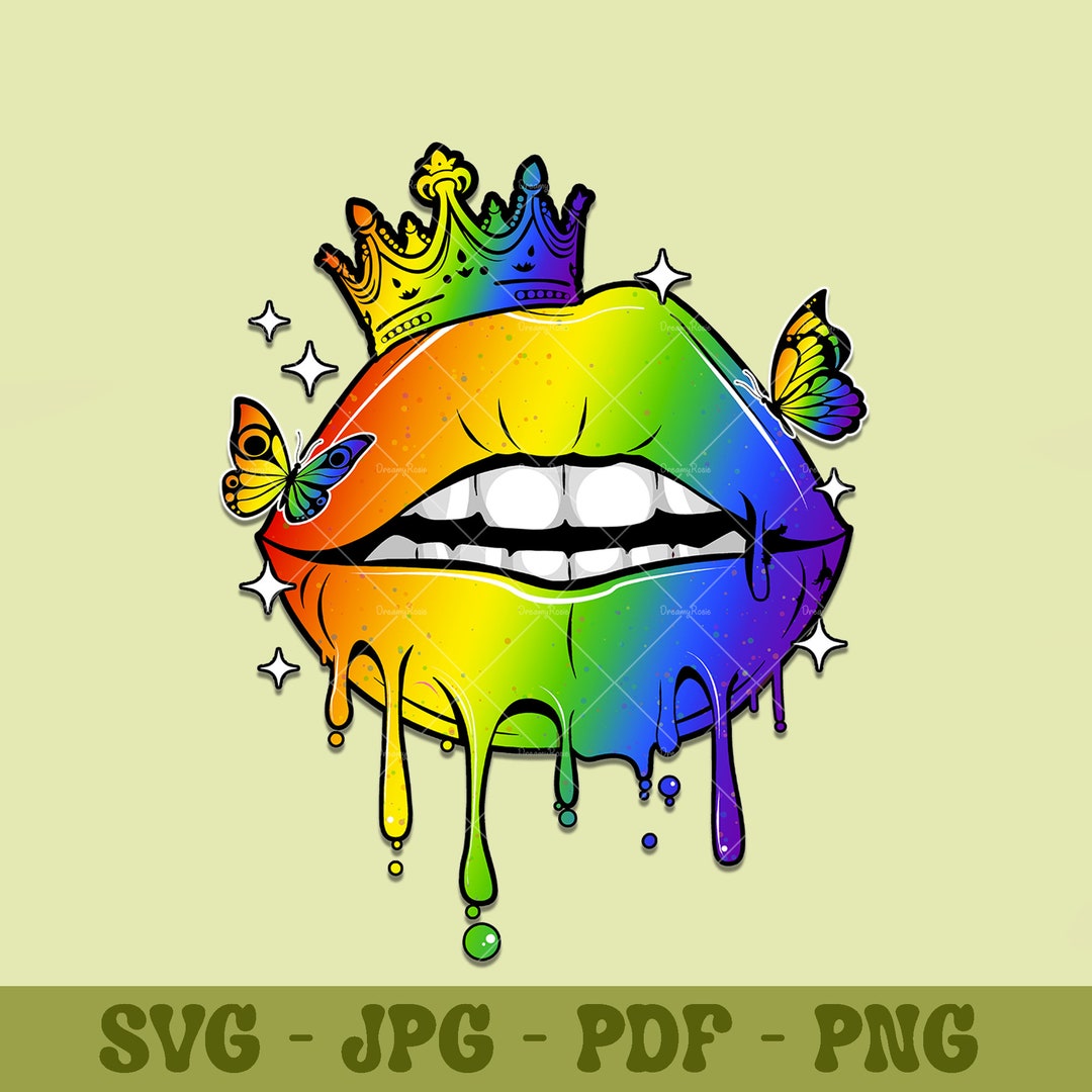 Labios Lgbt SVG PNG, Descarga digital del Mes del Orgullo Gay, Archivo ...