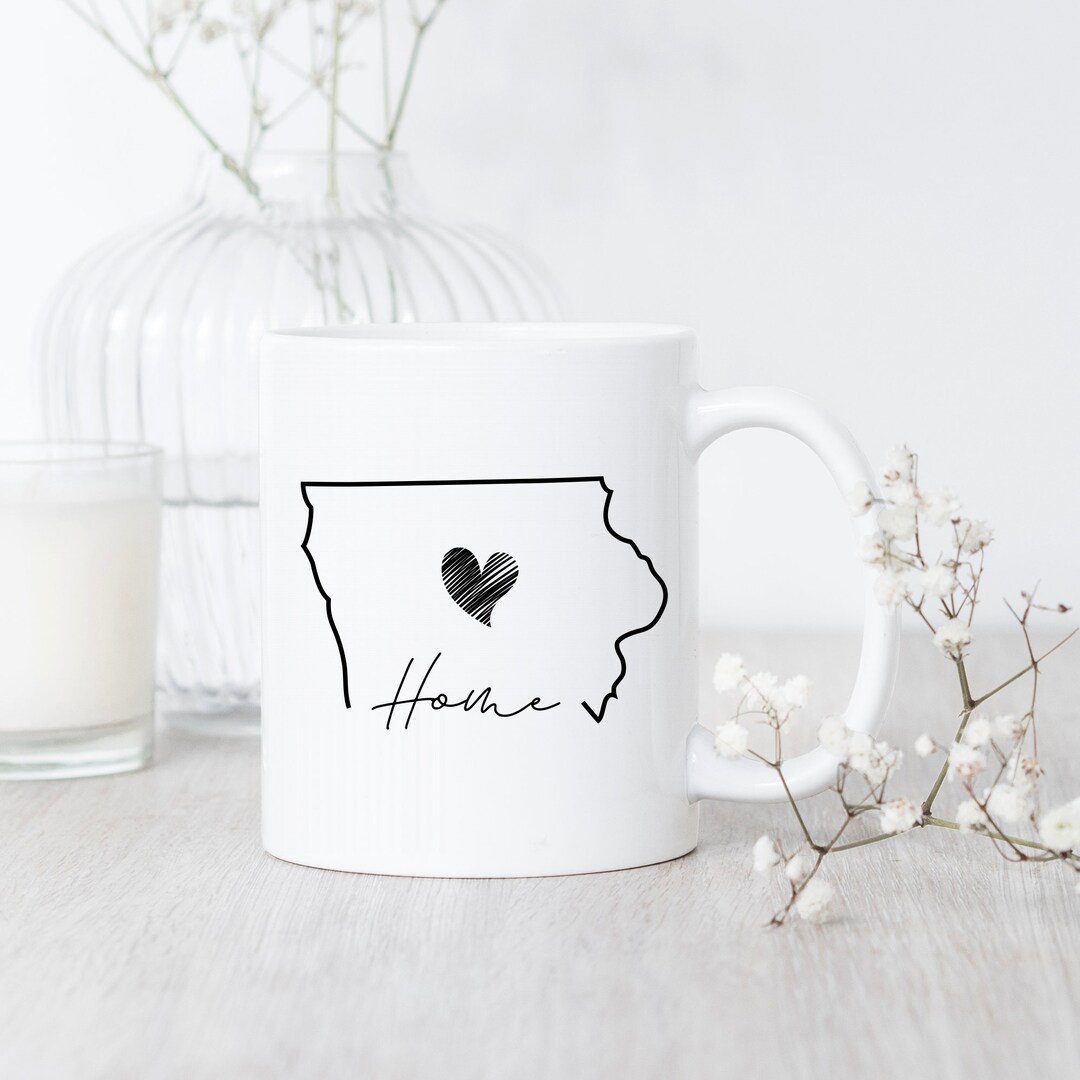 Iowa Home / Iowa Mug / Iowa Gift / Iowa Map / Iowa Pride / Iowa State ...