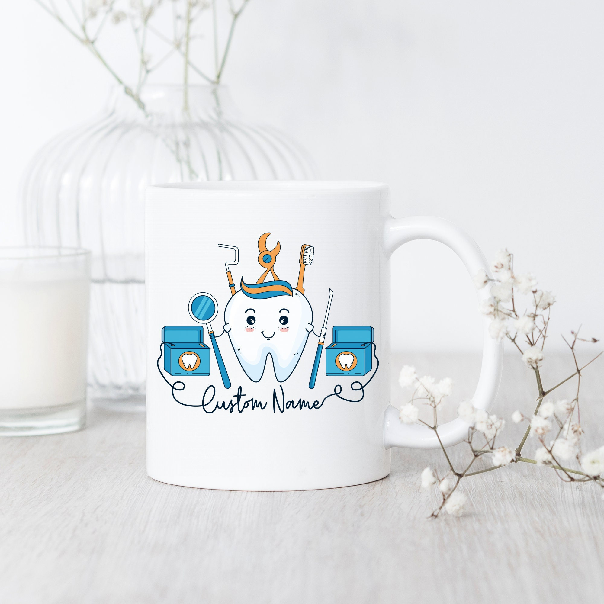 Custom Dentist / Mug / Personalized Dentist Mug / Dental | Etsy