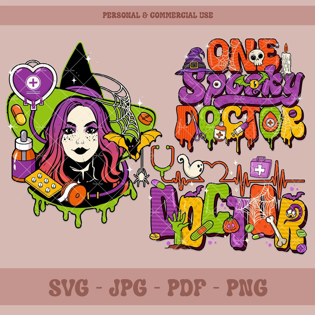 Halloween Doctor SVG PNG, Funny Spooky Medical File for Cricut, Witchy ...