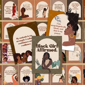 African-american Women Affirmation Digital Cards, Ready to Print Black ...
