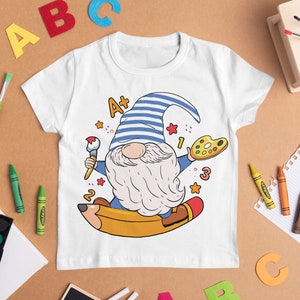 Back to School Gnome SVG PNG, First Day of School Printable & Digital ...