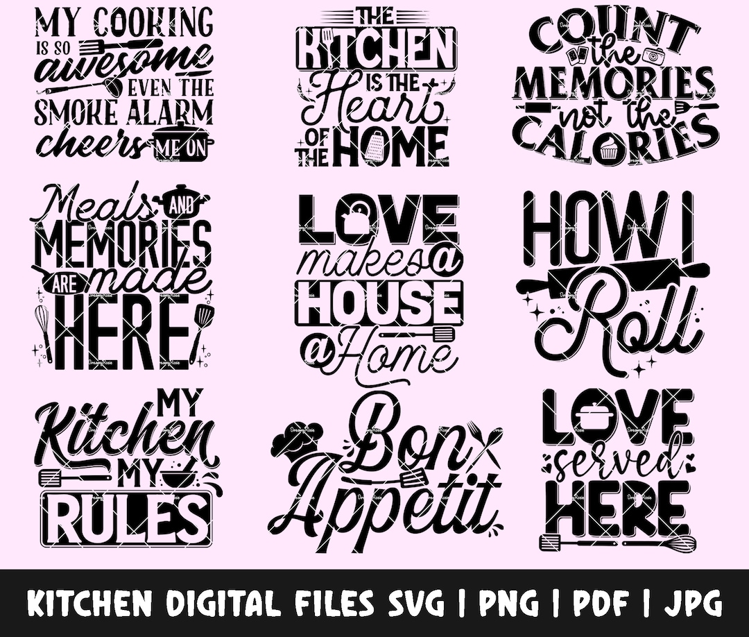 Kitchen Svg Png Bundle Cooking Svg File for Cricut Ready to - Etsy