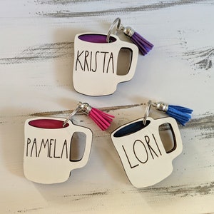 Rae Dunn Inspired Mug Key Chains - Etsy
