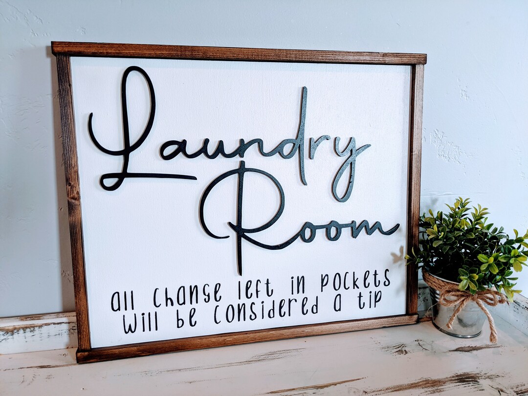 Laundry Room Tip Sign - Etsy