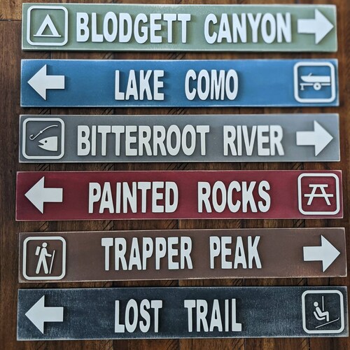 Themed Trail Signs Directional Signage Party Markers | Etsy