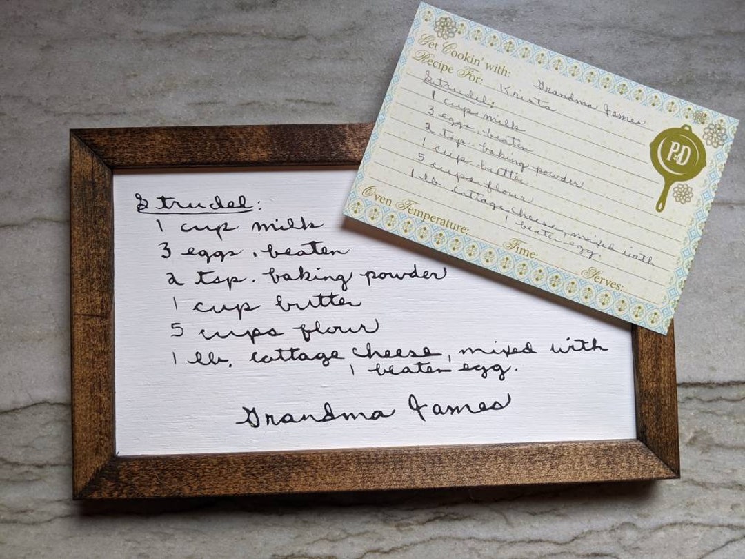 Custom Engraved Family Recipe Sign - Etsy