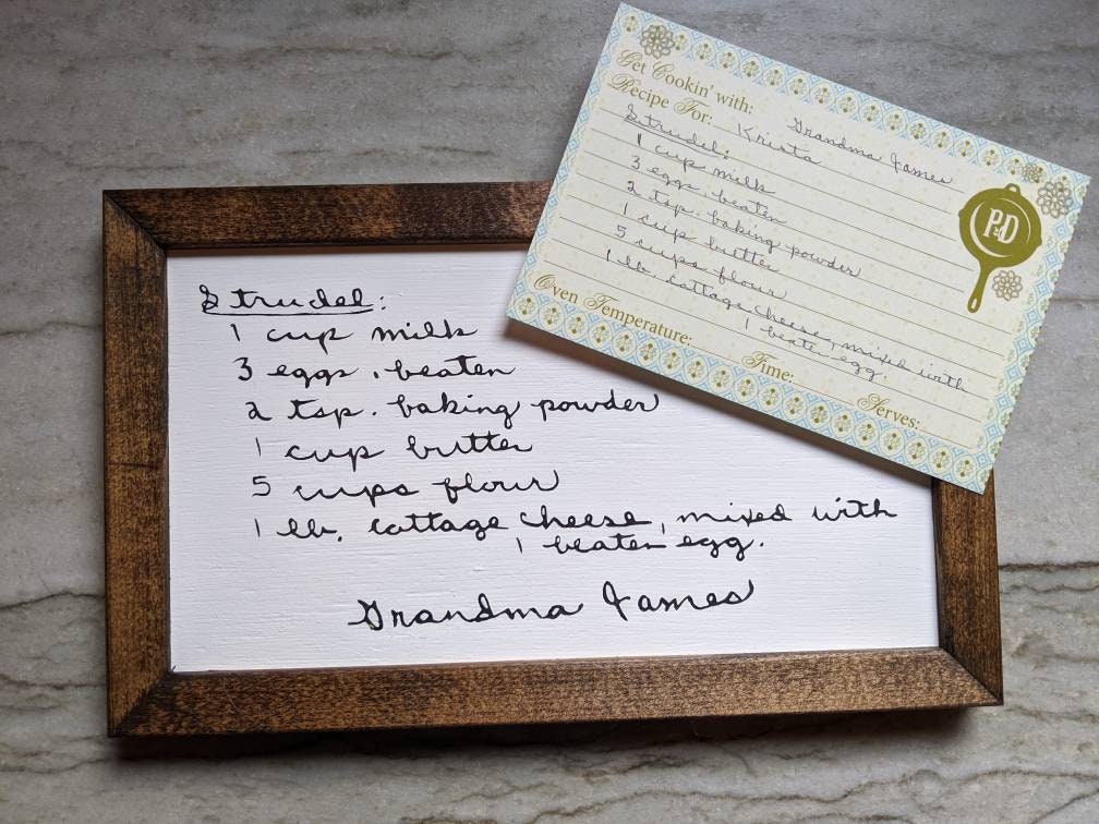 Custom engraved Family recipe sign | Etsy