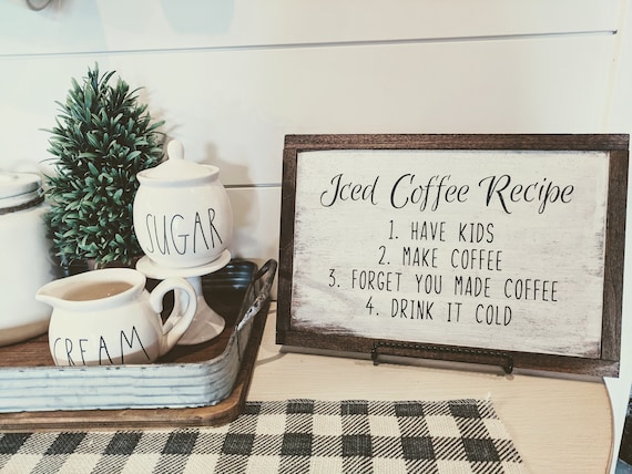 Iced Coffee Sign | Etsy