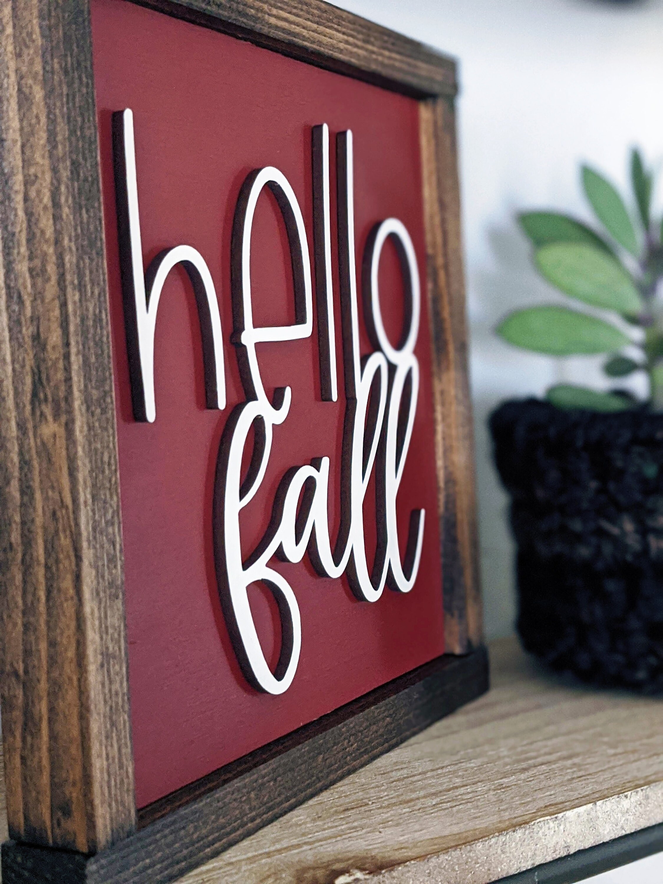Hello Fall Mini Sign - Etsy