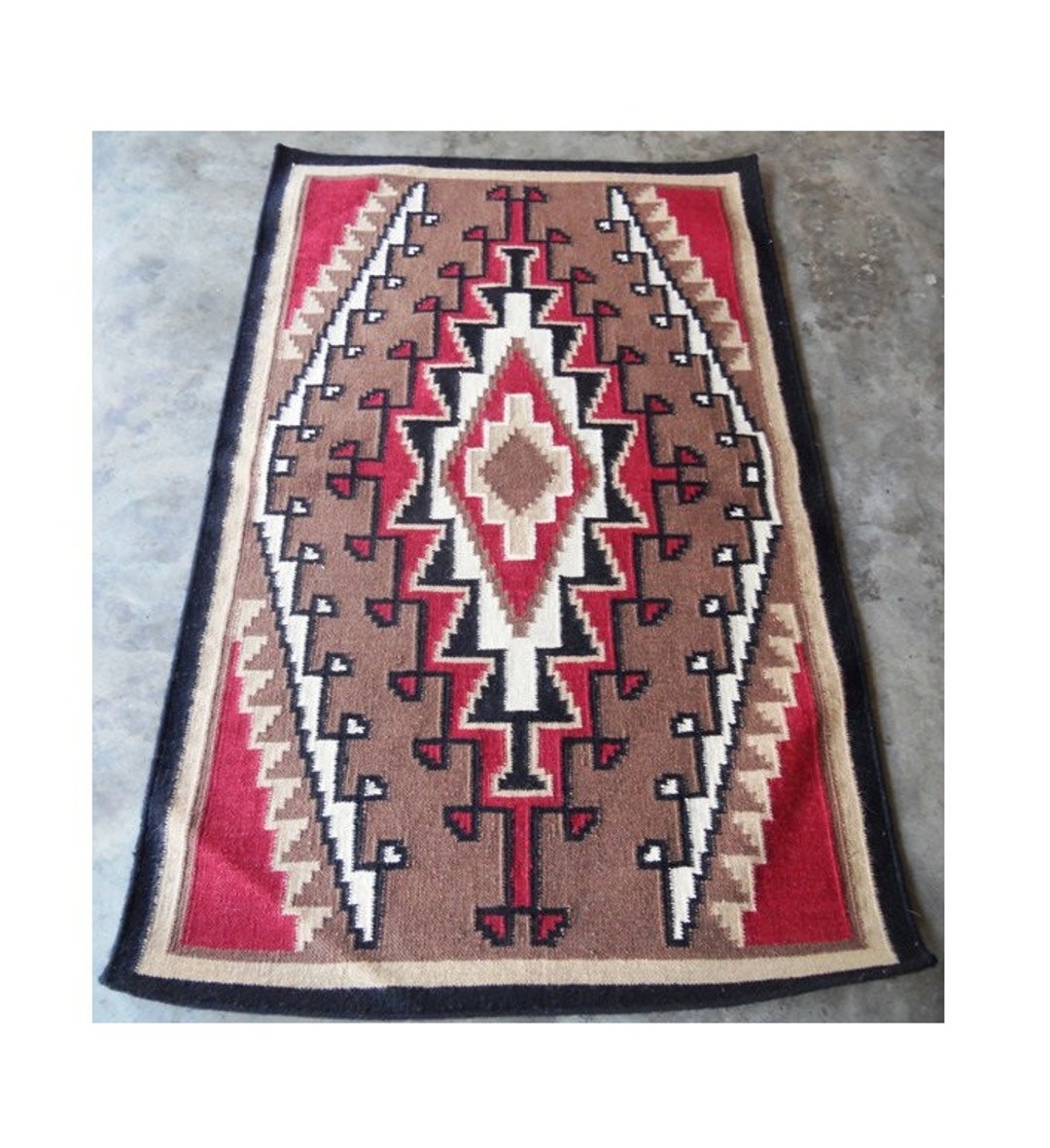 Southwestern Tribal Kilim Dhurry Handmade Area Rug 100% Wool Small ...