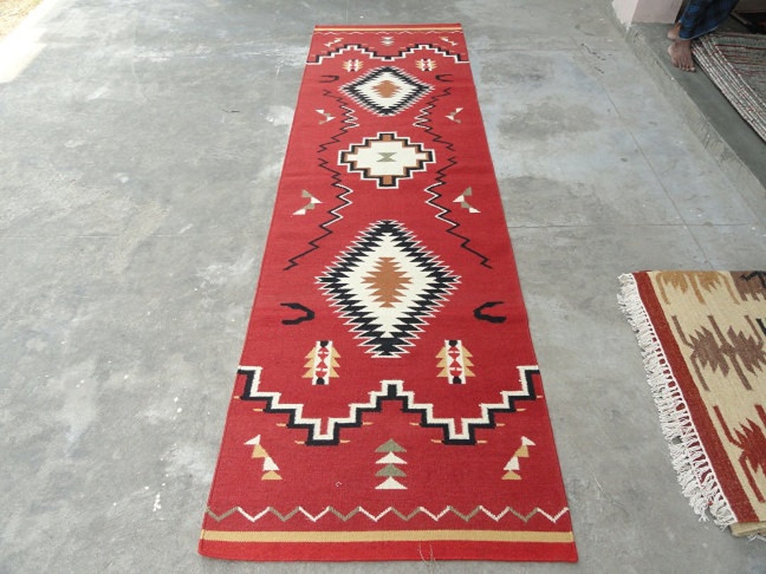 Southwestern Runner Rug 2.6x10 Tribal Wool Rug Southwestern - Etsy