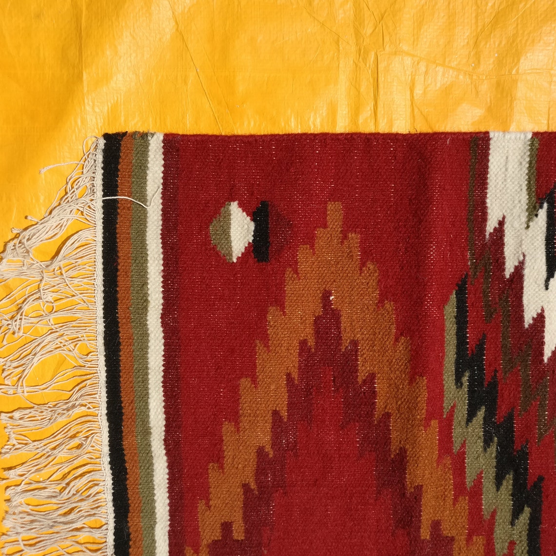 Large Runner Rug 3x13 feet Southwestern Rug Woolen Dhurrie | Etsy