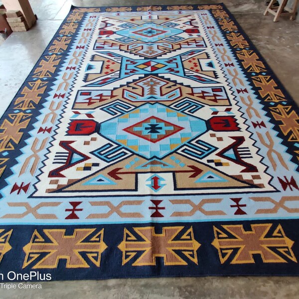 Red Navaho Style Rug - Etsy