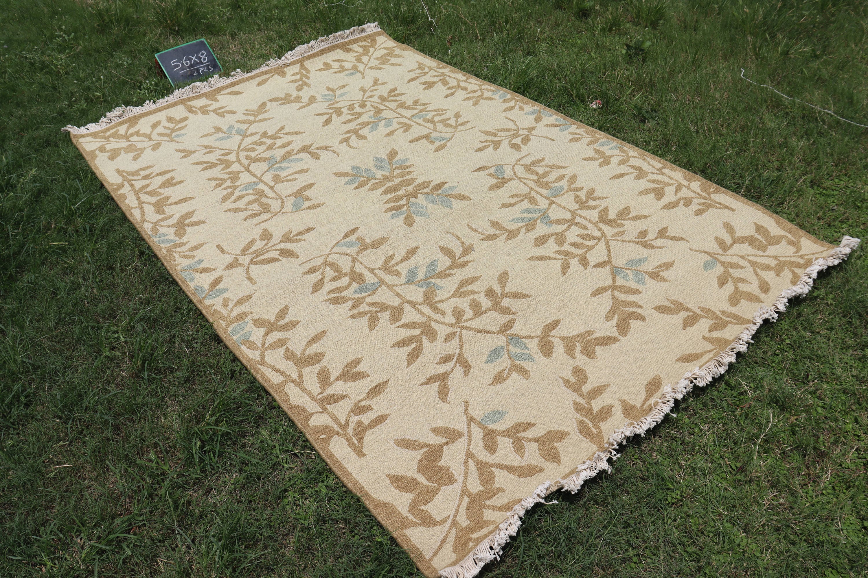 Floral Kilim Soumak Rug 5x8 feet Turkish Large Oushak Persian | Etsy