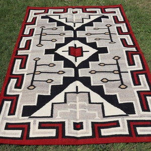 Navajo Rug Southwestern Native American Tribal Style Rug 100% Wool Hand ...