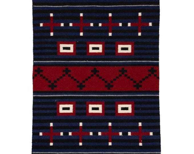 Navajo Rug Southwestern Tribal Kilim Dhurry Handmade Area Rug 100% Wool ...