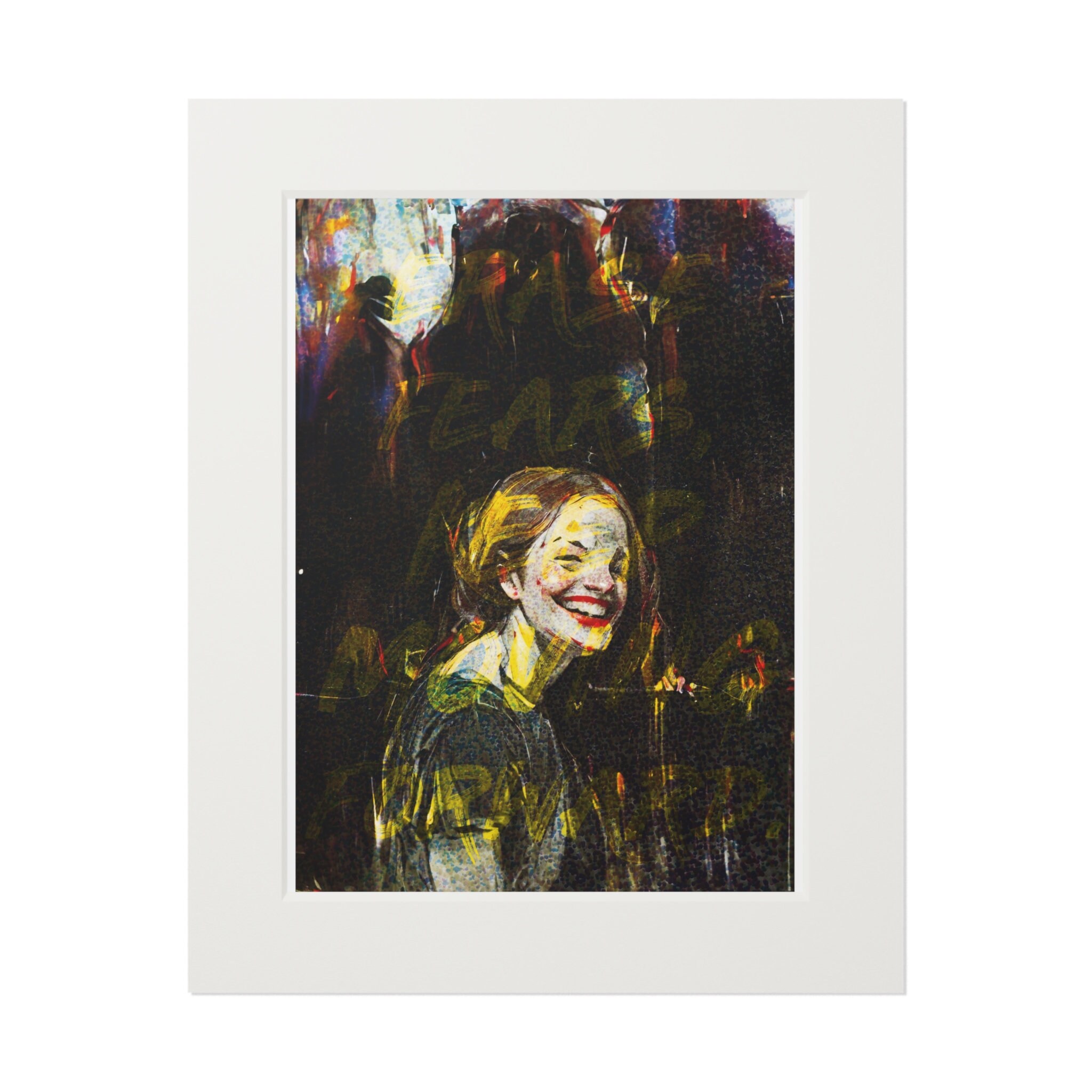 Erase Fears, Keep Moving Forward. Fine Art Prints passepartout Paper ...