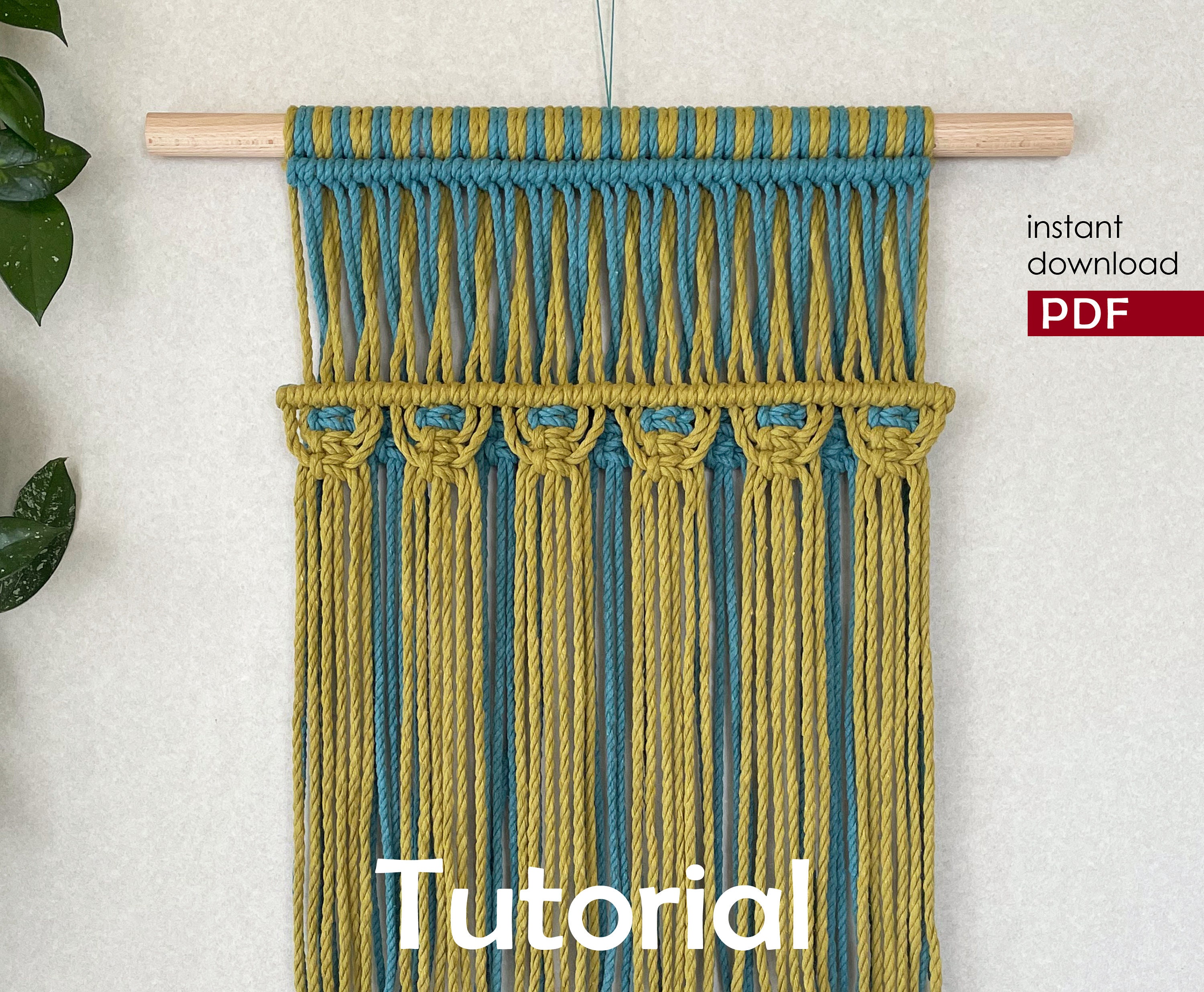 Macrame Wall Hanging Tutorial Macrame Wall Hanging Pattern - Etsy