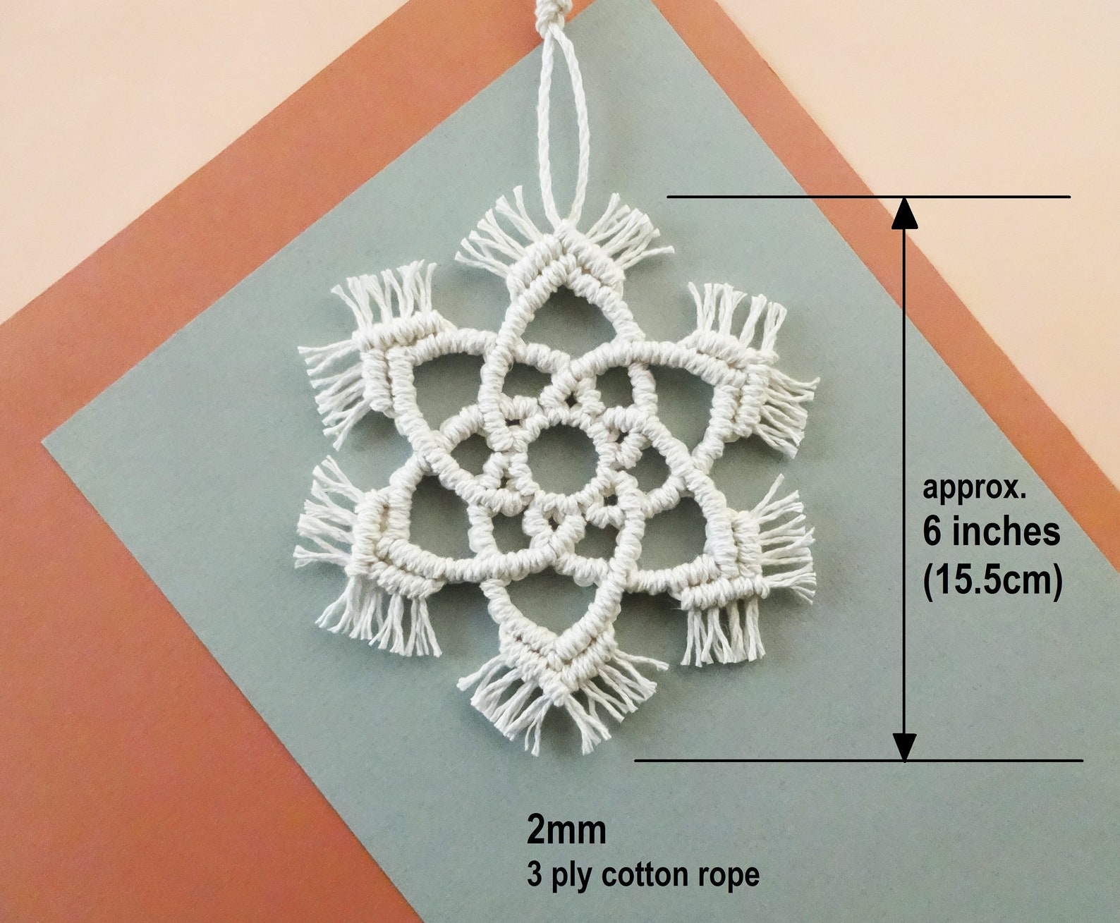 Macrame Tutorial Macrame Snowflake Pattern DIY Macrame | Etsy