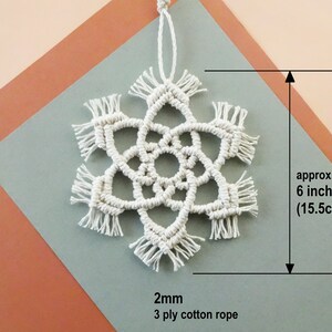 Macrame Tutorial, Macrame Snowflake Pattern, Photo Pattern, DIY Macrame ...